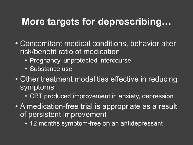 The “Why and How” of Deprescribing in Psychiatry | PPTX