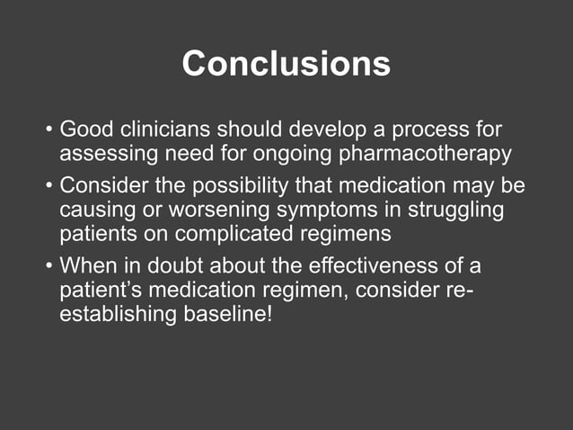 The “Why and How” of Deprescribing in Psychiatry | PPTX