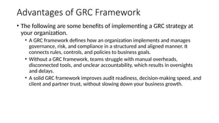 GRC FrameworkLecture for Students First Exposure | PPTX