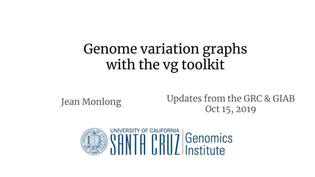 Genome variation graphs with the vg toolkit | PPT