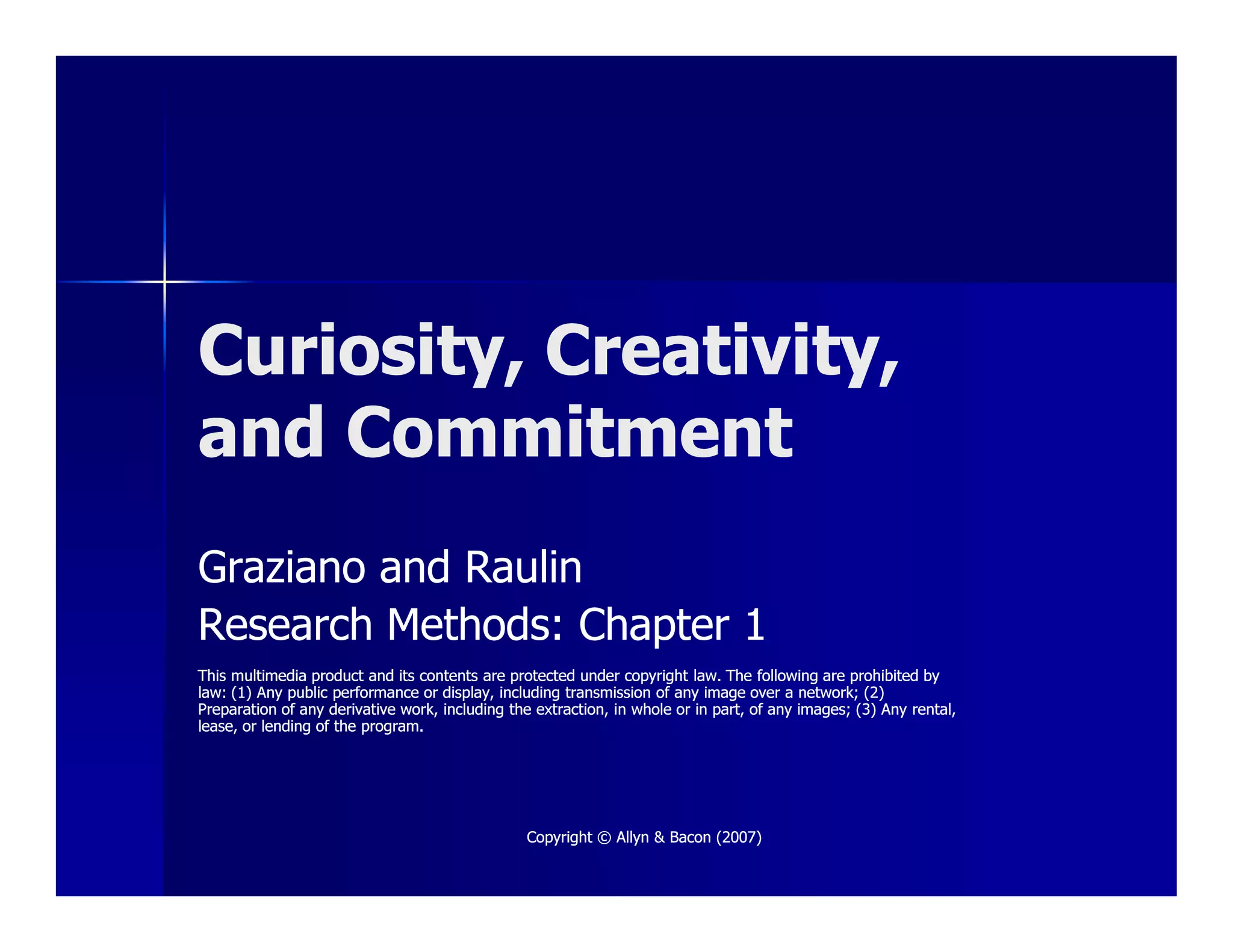 Curiosity, Creativity, and Commitment | PPT