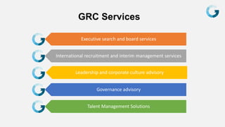 GRC Executive Search & Management Consulting | PPTX | Management ...