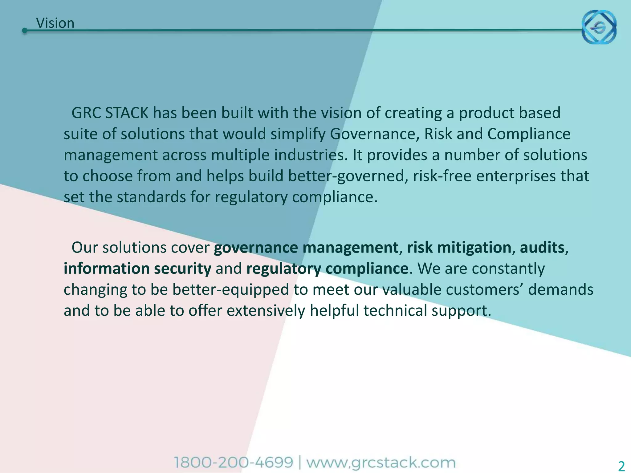 The Vision, Highlights and Implementation Benefits of GRC STACK | PPTX