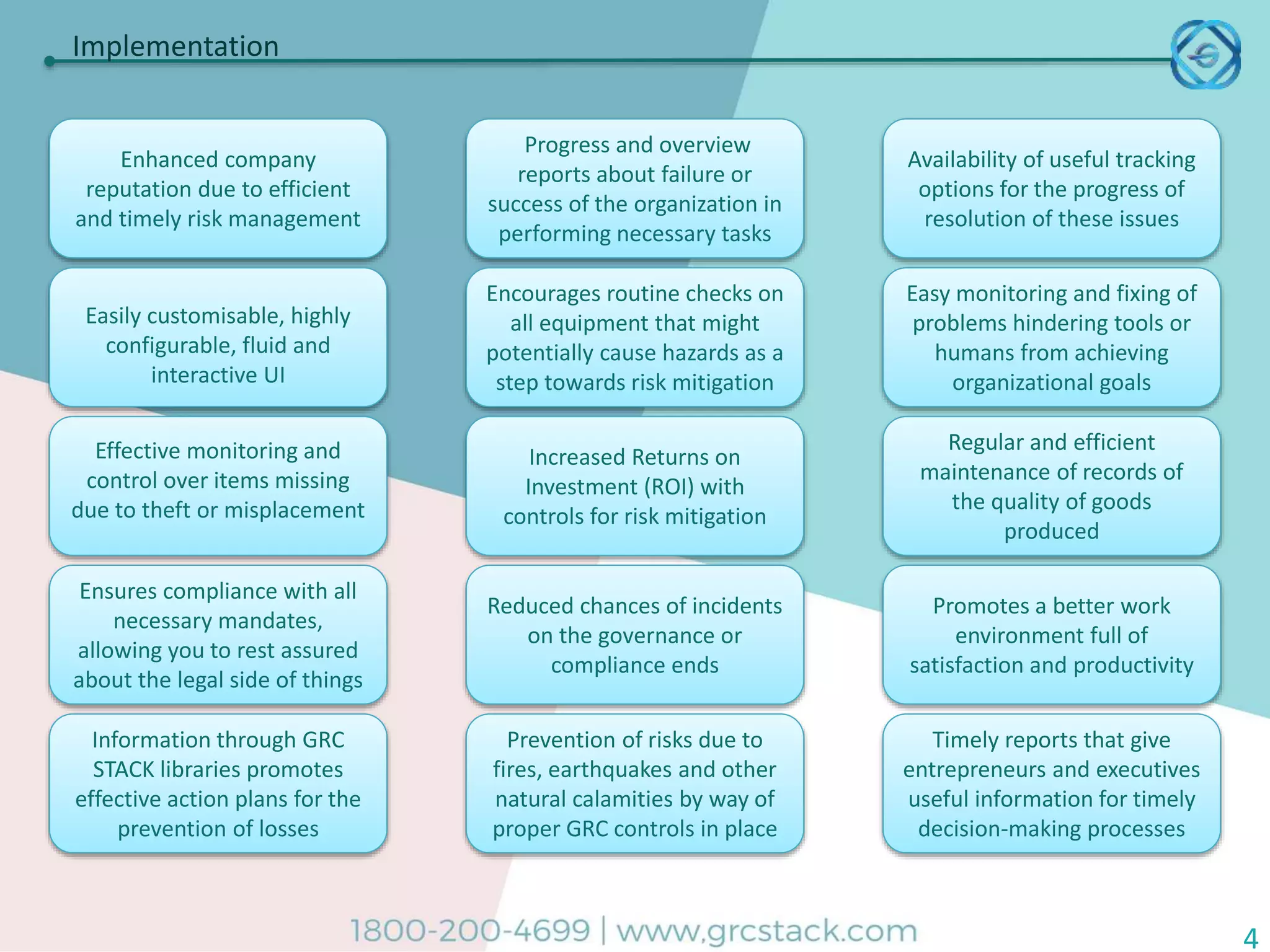 The Vision, Highlights and Implementation Benefits of GRC STACK | PPT