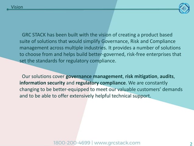 The Vision, Highlights and Implementation Benefits of GRC STACK | PPT