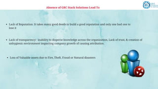 GRC software for governance, risk & compliance solution | GRC STACK | PPTX | Business | Business ...