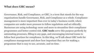 GRC Tools | PPTX