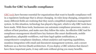 GRC Tools | PPTX | Business Utilities | Business