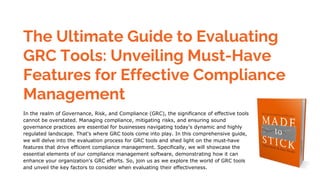 GRC tools | PPTX