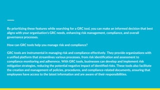 GRC tools | PPTX