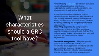GRC tools | PPTX