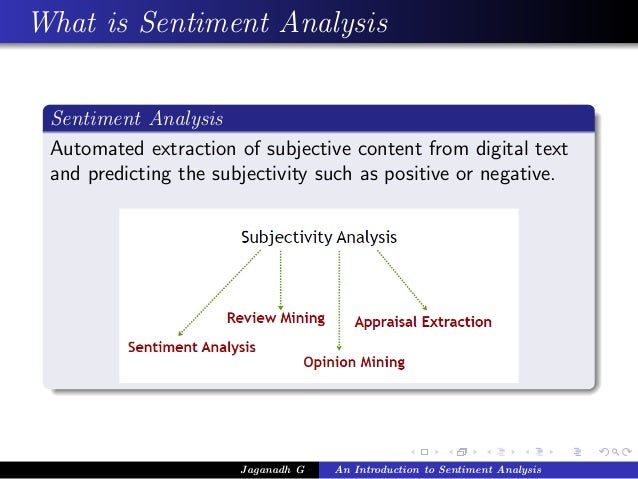Introduction to Sentiment Analysis Introduction to Sentiment Analysis