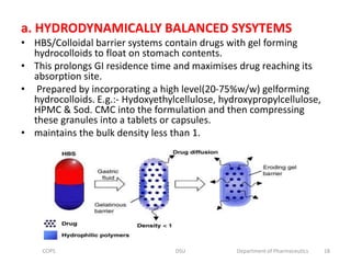 Gastroretentive drug delivery system | PPTX