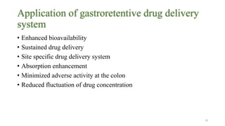 Gastroretentive drug delivery System | PPTX