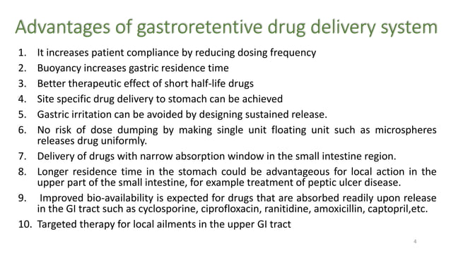 Gastroretentive drug delivery System | PPTX