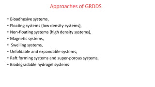 Gastroretentive Drug Delivery system | PDF | Digestive Disorders ...