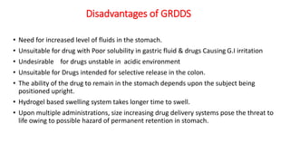 Gastroretentive Drug Delivery system | PDF | Digestive Disorders ...