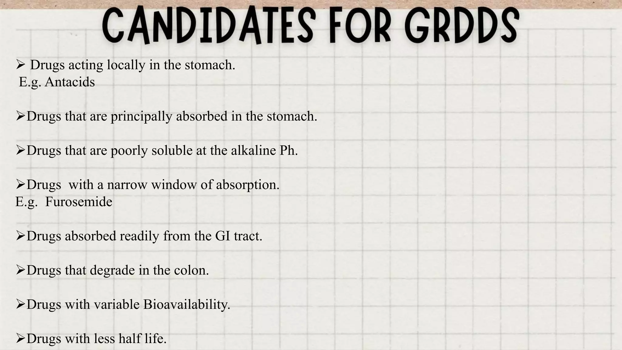 GASTRO RETENTIVE DRUG DELIVERY SYSTEM, GRDDS, DRUG DELIVERY SYSTEM IN ...