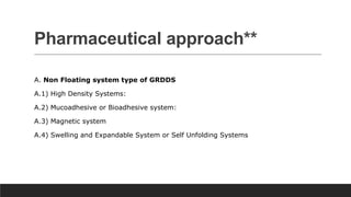 gastro-retentive drug delivery systems GRDDS | PPT