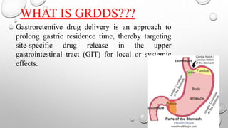 Gastro retentive drug delivery system | PPTX