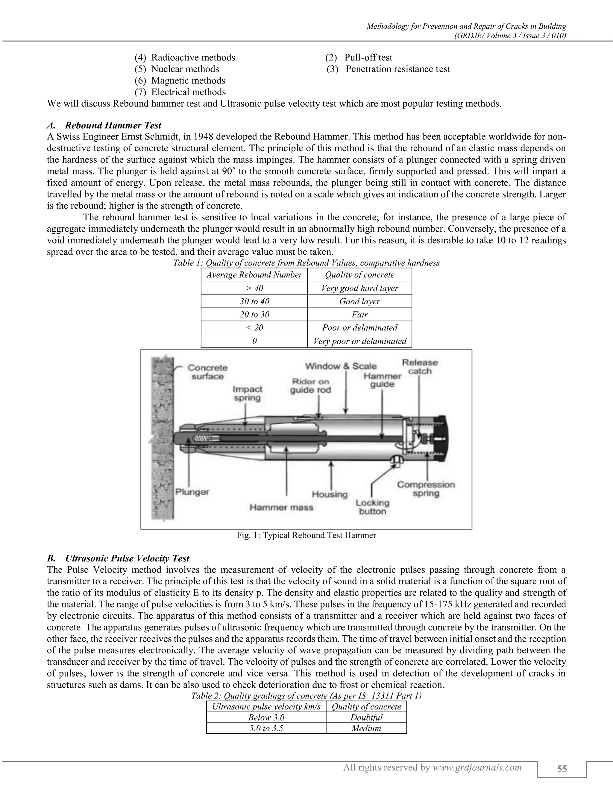 Methodology for Prevention and Repair of Cracks in Building | PDF