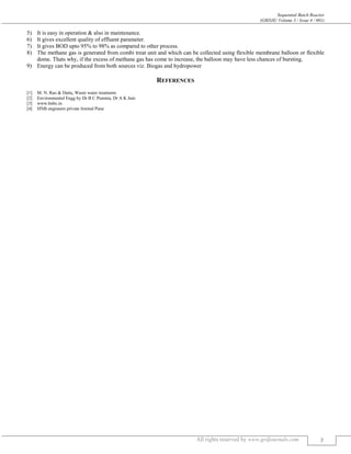 Sequential Batch Reactor | PDF