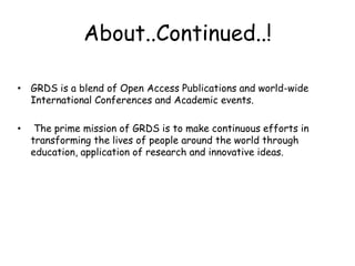 Grds basic info | PPT