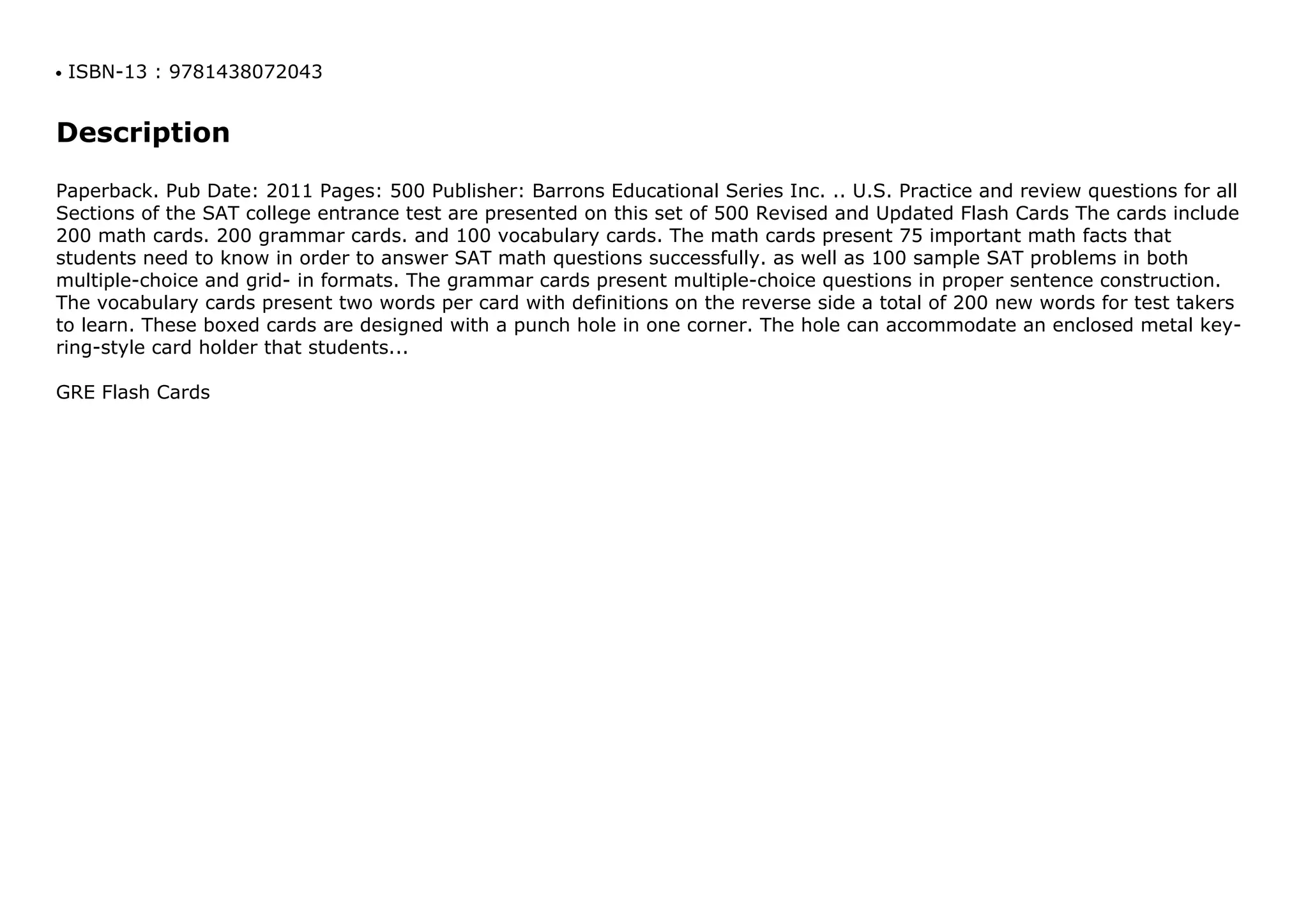 GRE Flash Cards | PPT