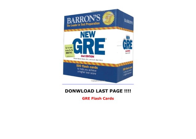 GRE Flash Cards | PPT