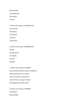 Gre 1300 Words | PDF