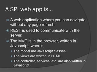 Single-page applications and Grails | PPTX | Web Development | Internet