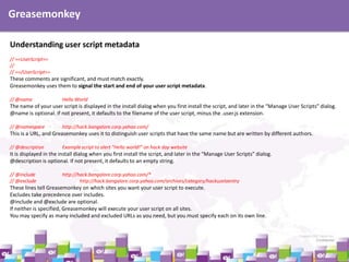 Introduction to Greasemonkey | PPTX