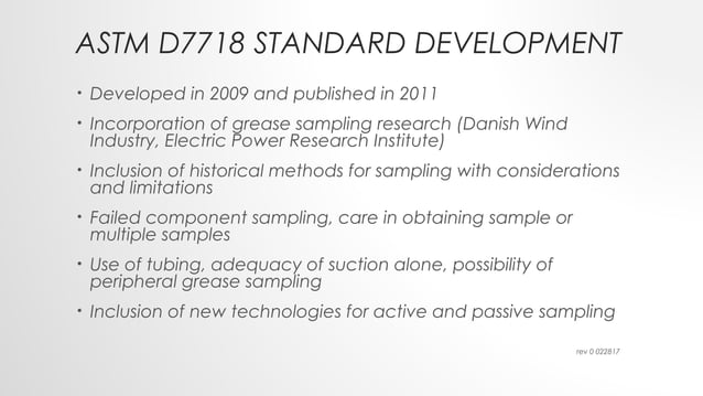 Grease sampling workshop SKF 011518 | PPT