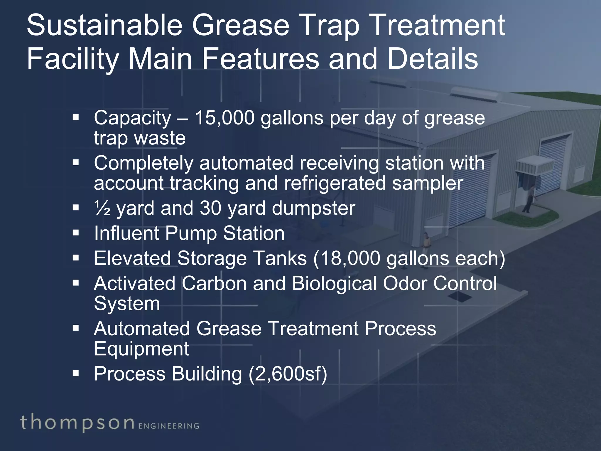 Grease Trap Waste Treatment Facility | PPT