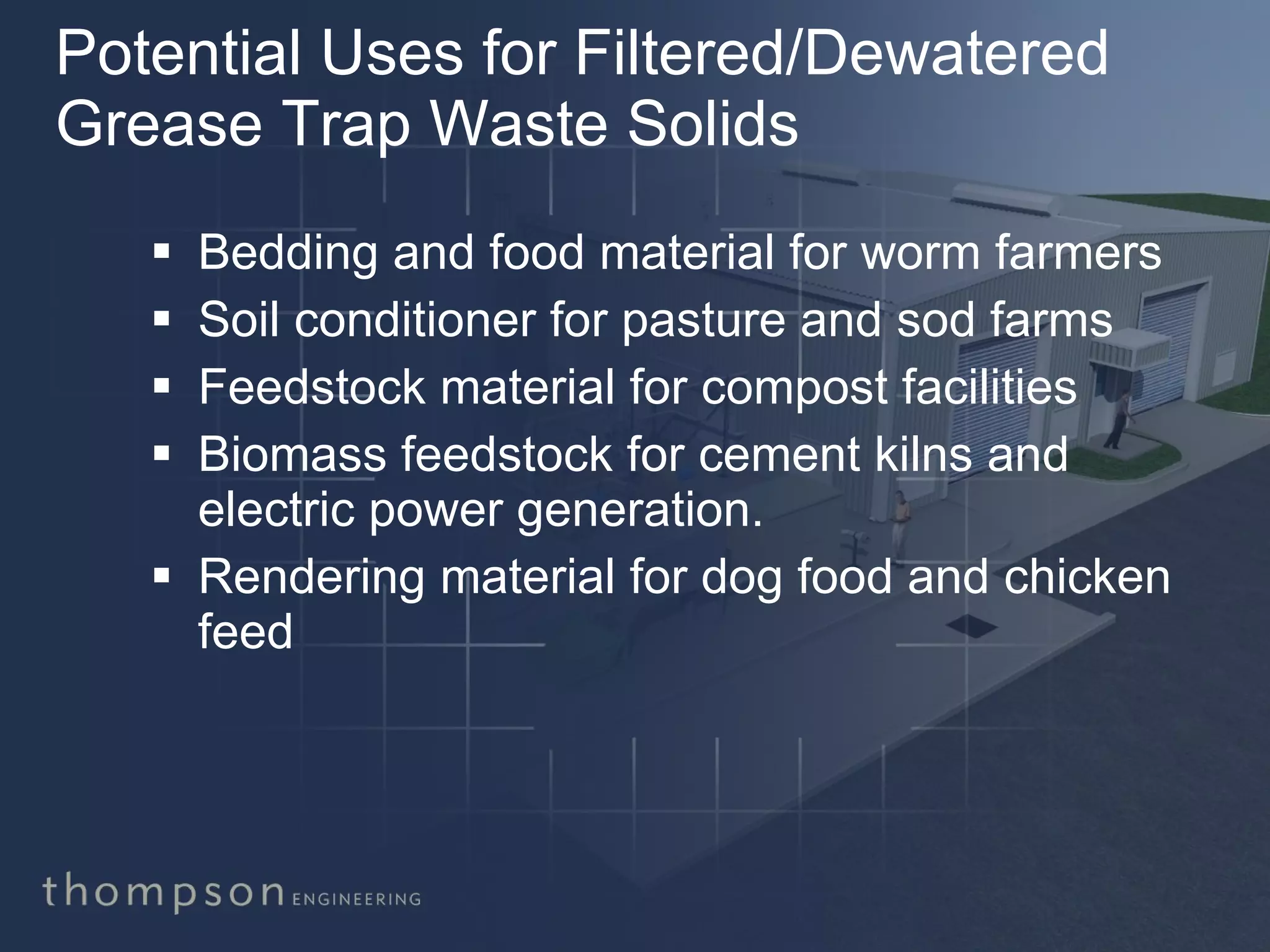 Grease Trap Waste Treatment Facility | PPT