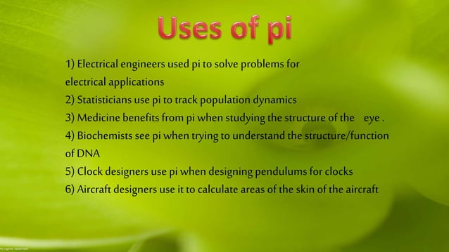 Application of Pi | PPTX | Physics | Science