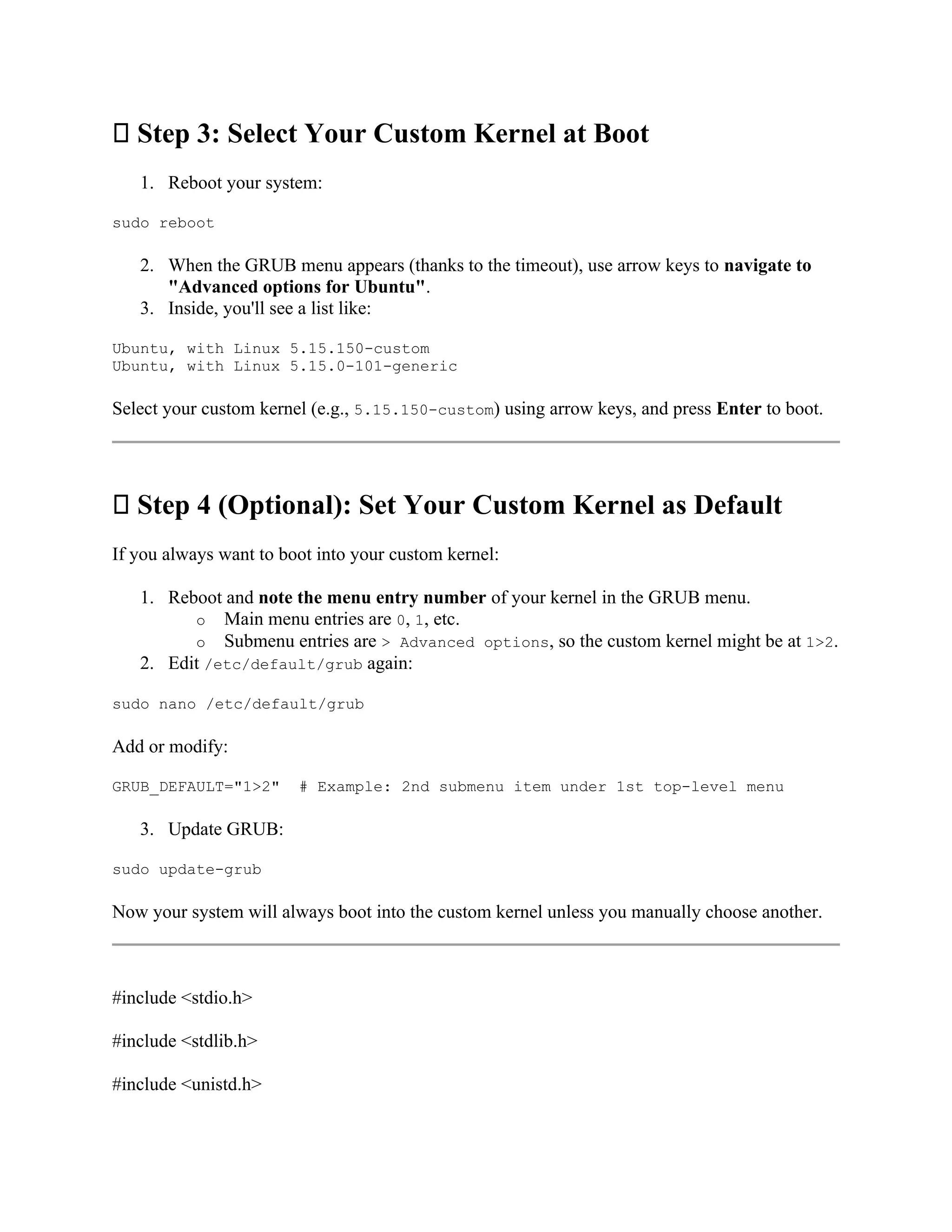 Project Guide for Modifying Kernel Source | DOCX