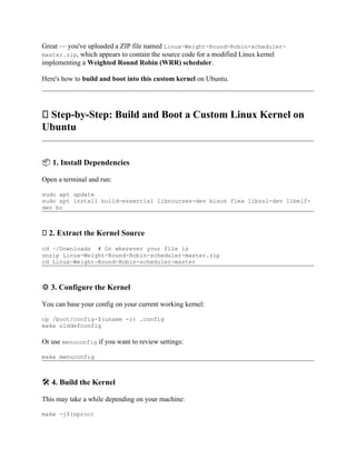 Project Guide for Modifying Kernel Source | DOCX