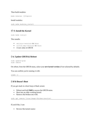 Project Guide For Modifying Kernel Source Docx