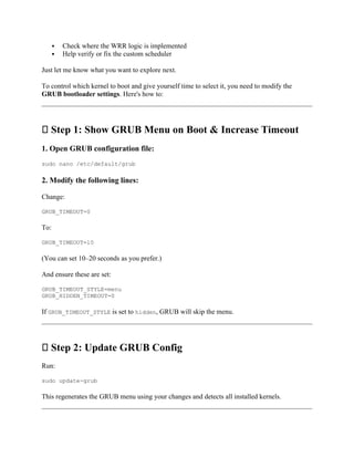 Project Guide for Modifying Kernel Source | DOCX