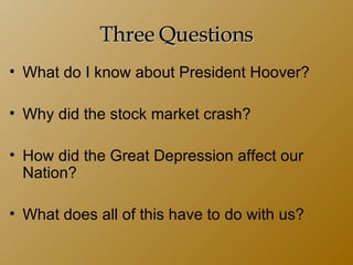 Great Depression Lesson | PPT