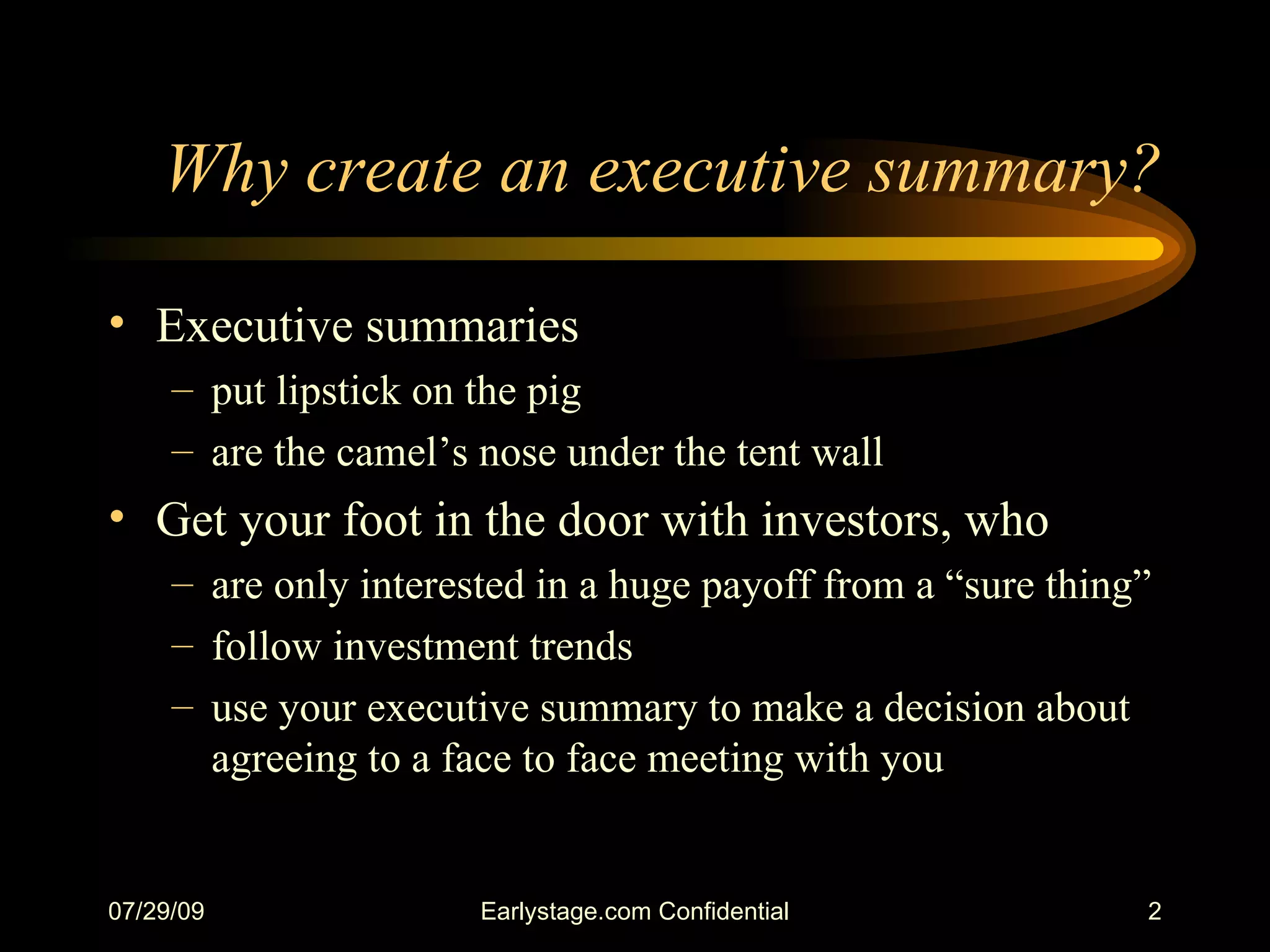 Great Executive Summaries | PPT