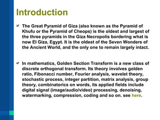Great Pyramid of Giza and Golden Section Transform Preview | PPT