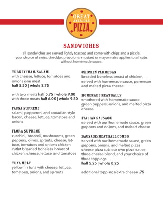 Great american pizza menu final | PDF
