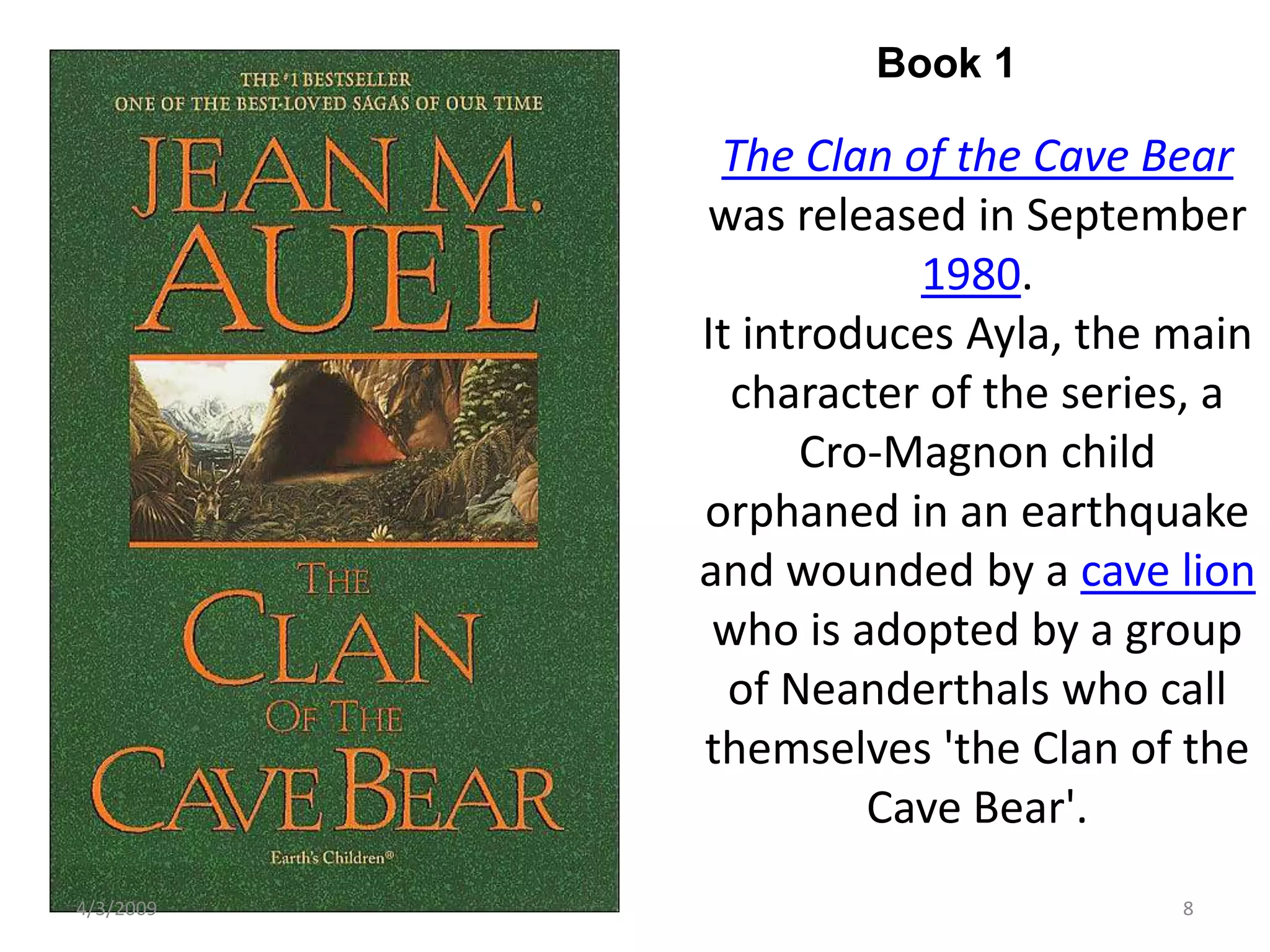 Great Books Jean M. Auels Earths Children Series | PPSX