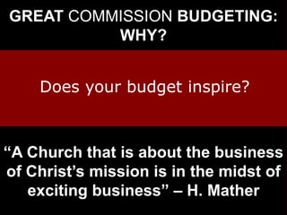 Great Commission Budgeting | PPT