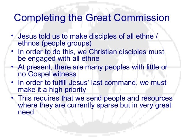 Great commission priorities