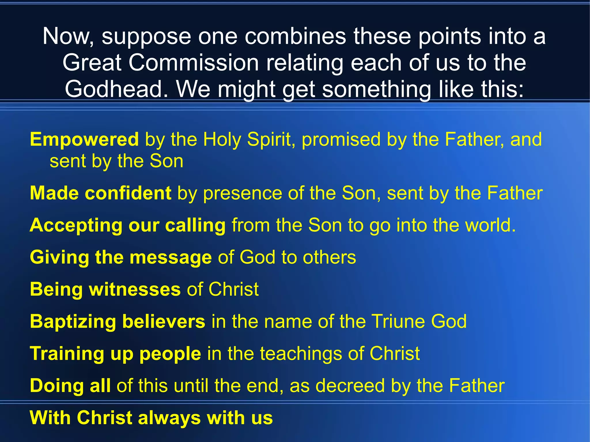 The Great Commission(s) | PPT