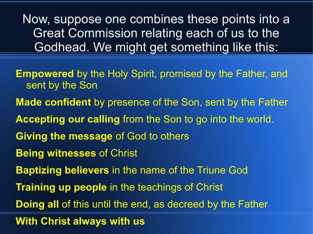 The Great Commission(s) | PPT | Christianity | Religion & Spirituality