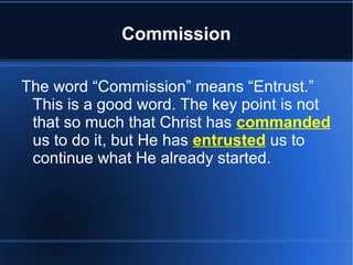 The Great Commission(s) | PPT